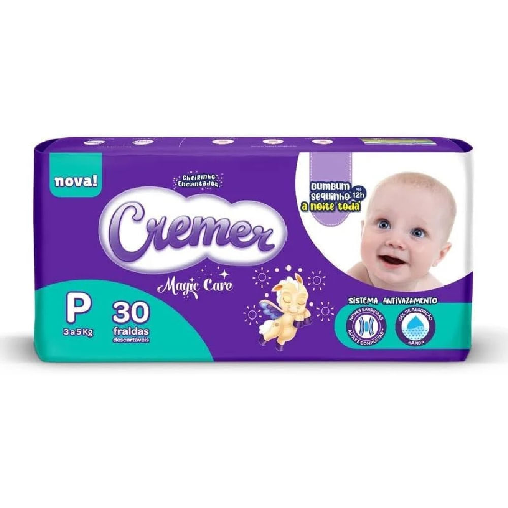 Fralda Descartável Cremer Magic Care Jumbo P - 30 Unidades - Carrefour