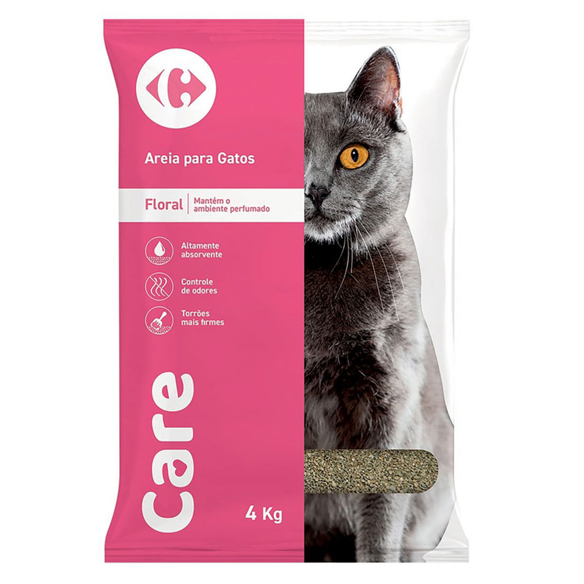 Areia Higiênica Floral Carrefour Care 4Kg -Carrefour - Carrefour