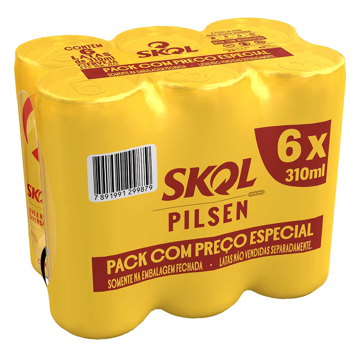 Pack Cerveja Skol Pilsen Lata 310ml 6 Unidades - Carrefour Pack Cerveja Skol Pilsen Lata 310ml 6 Unidades - Carrefour