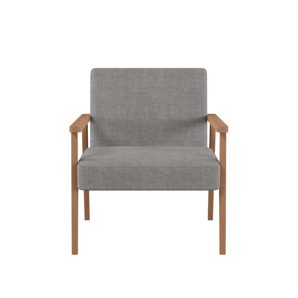 Poltrona Lorena Natural E Cinza - Carrefour