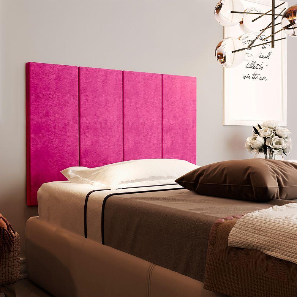Cabeceira Painel Million Cama Box Solteiro 0,90 Pink - Carrefour