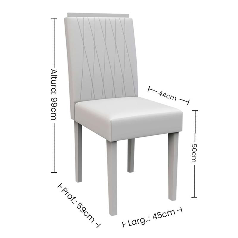 Mesa De Jantar Barbara 160x90 Com 6 Cadeiras Ana Ipê/off White/bege - Pr Móveis - Carrefour