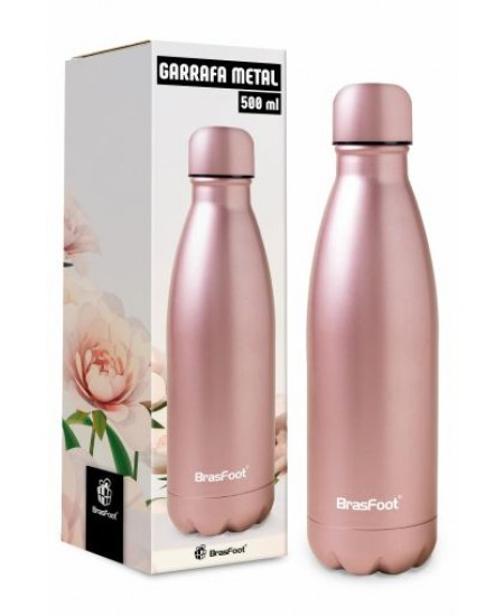 Garrafa Térmica Metal Rose Acetinado 500ml Neo - Brasfoot - Carrefour