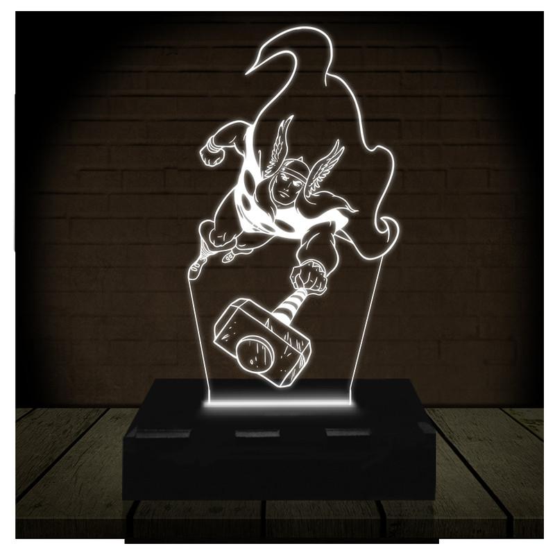 Luminária Led 3d | Thor Marvel Heroi Abajur - Carrefour
