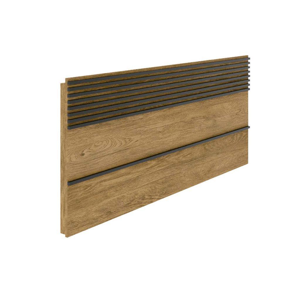 Cabeceira Casal Mdf Ripada 150 Cm Autes Álamo/preto - Carrefour