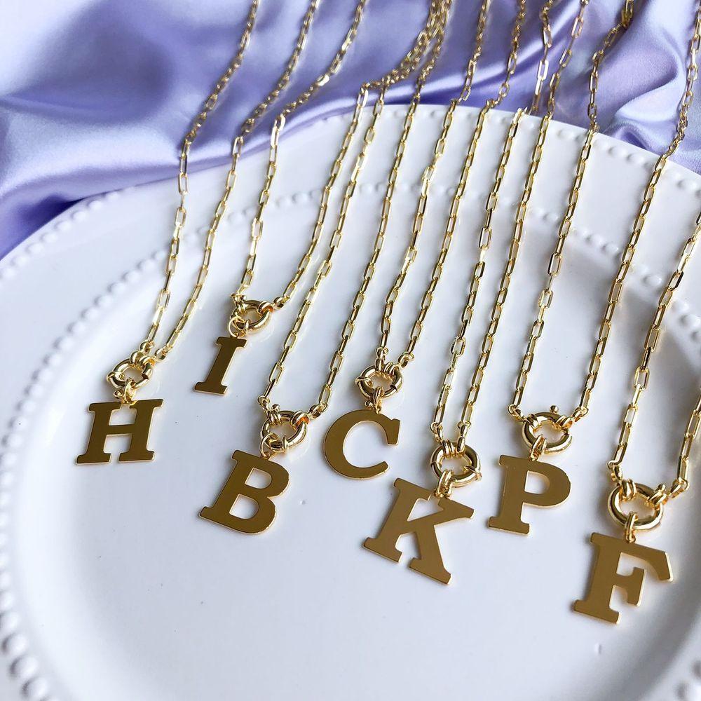 Colar De Letras Folheado Em Ouro 18k Tipo:letra-s - Carrefour
