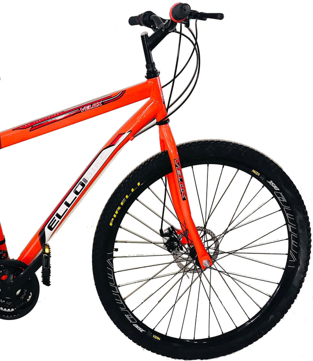 Bicicleta Aro 29 Shimano Freio à Disco 21 M. Quadro 18,5 Velox Laranja ...