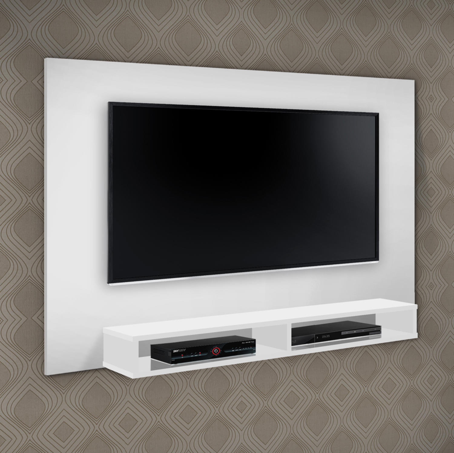 Painel para TV até 42 Polegadas com Nicho Manhattan J&A Móveis Branco ...