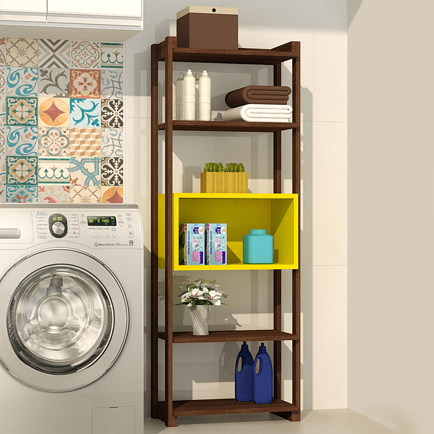 Estante Multiuso Bella Isadora Design Amarelo Estrada - Carrefour ...