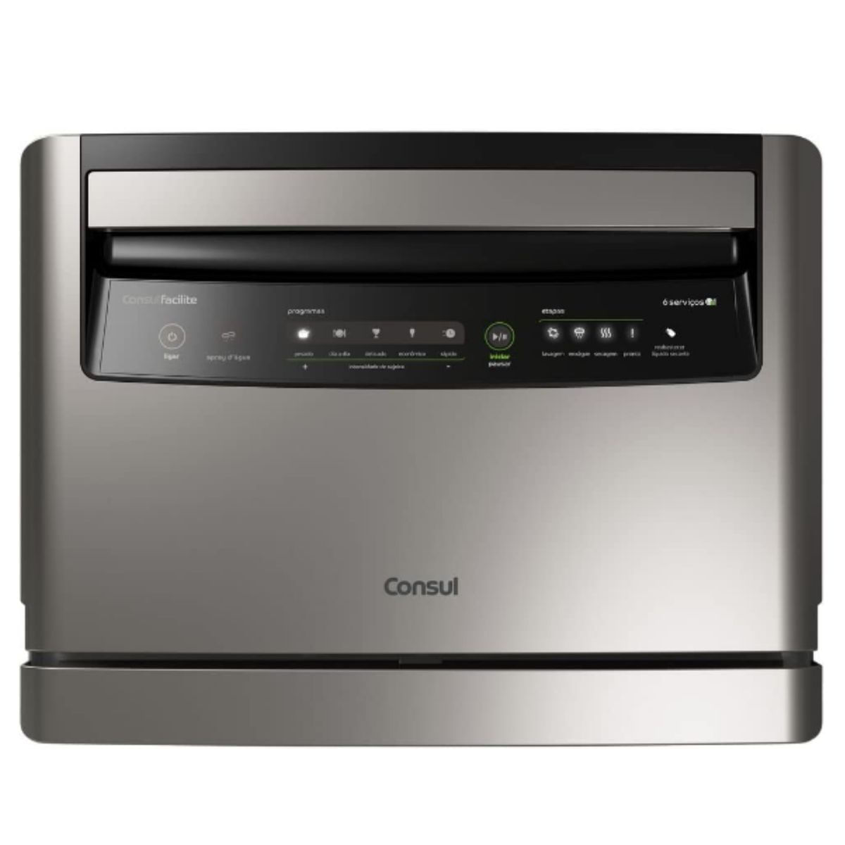 Lava Louças 6 Serviços Clc06 Consul Prata 110v Carrefour Carrefour