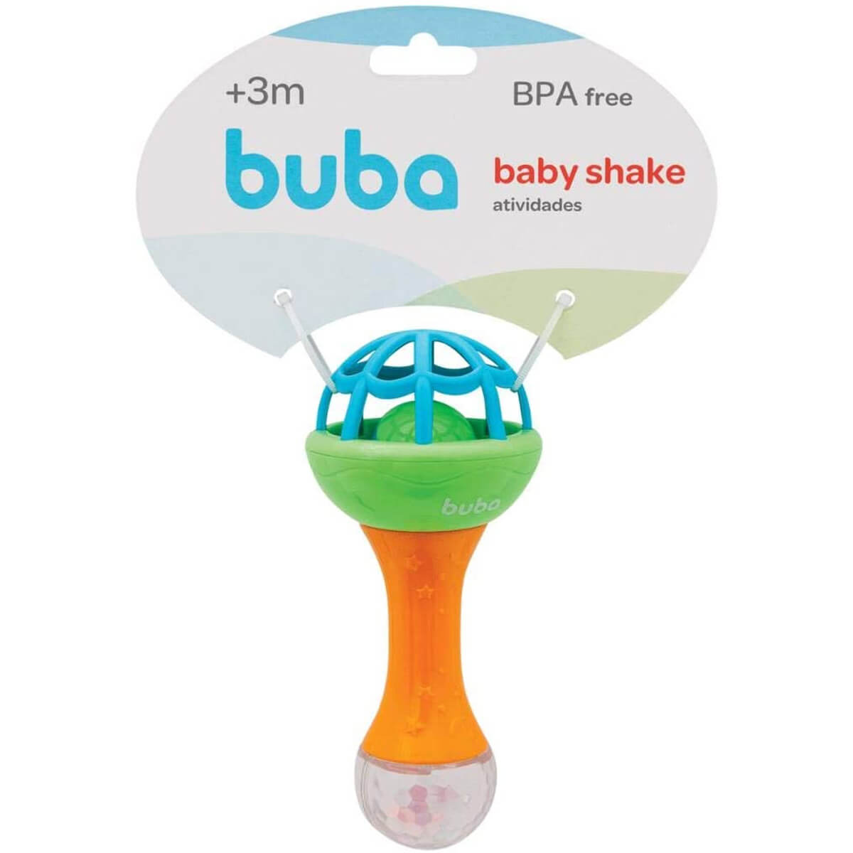 Baby Shake Atividades Com Chocalho Buba Mordedor Para Bebê Colorido ...