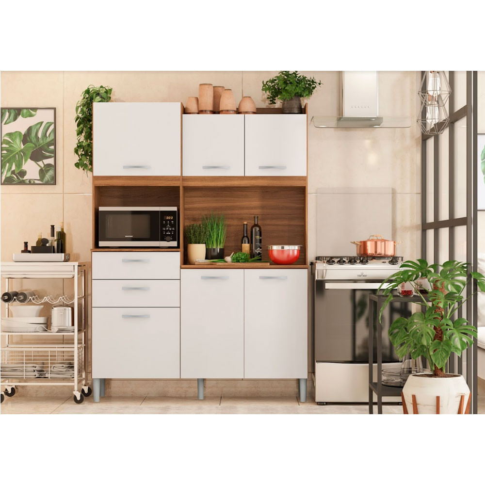 Kit Cozinha Harmonia 6 Portas 2 Gavetas Demobile - Carrefour