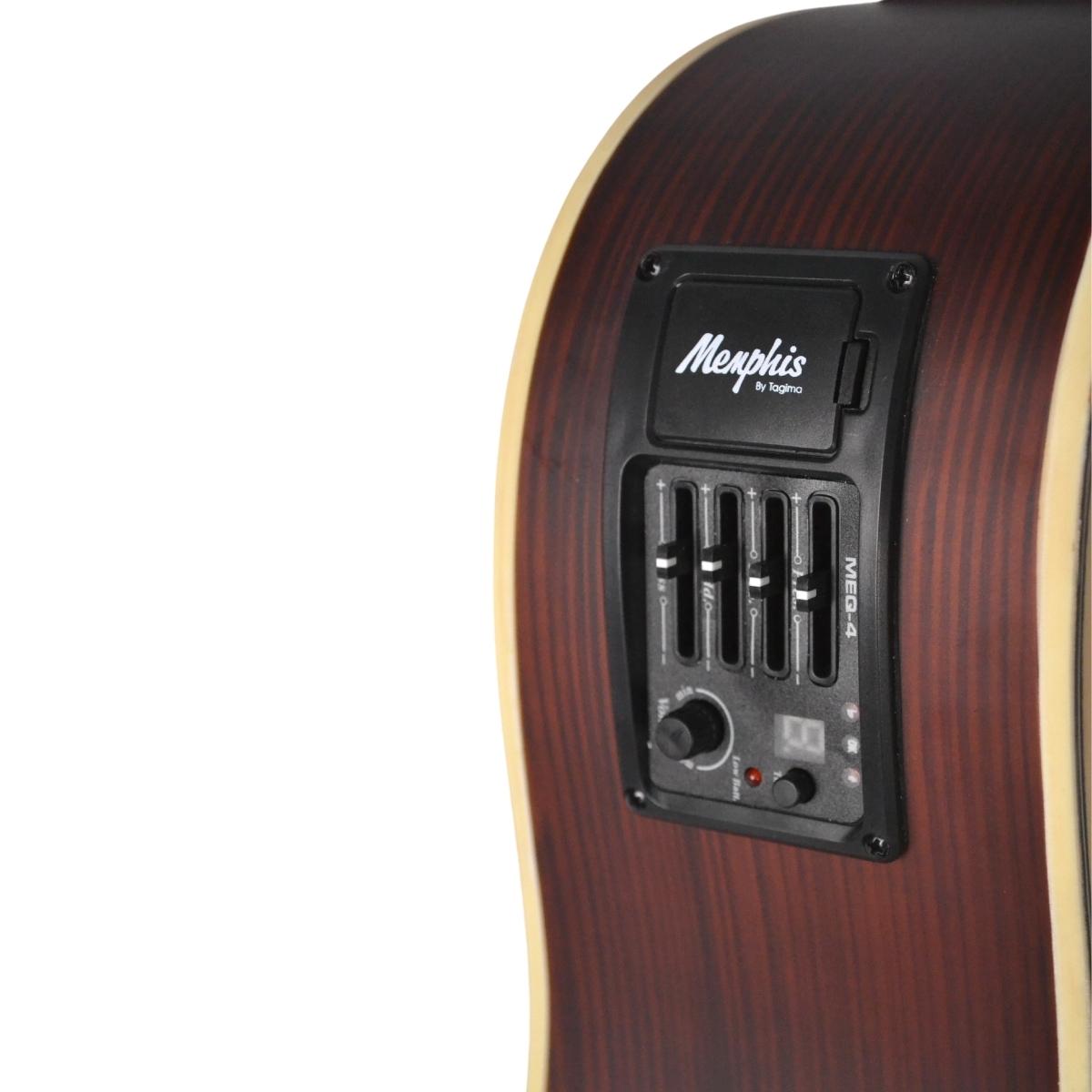 Violão Tagima Folk Cordas De Aço Eletroacústico Memphis Md-18 Ns Violao ...