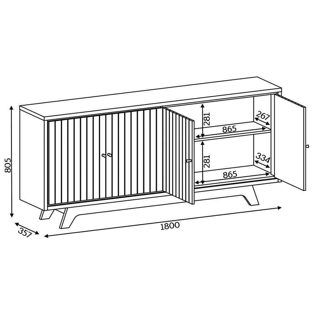 Buffet Mercuri Telha Creme - Carrefour