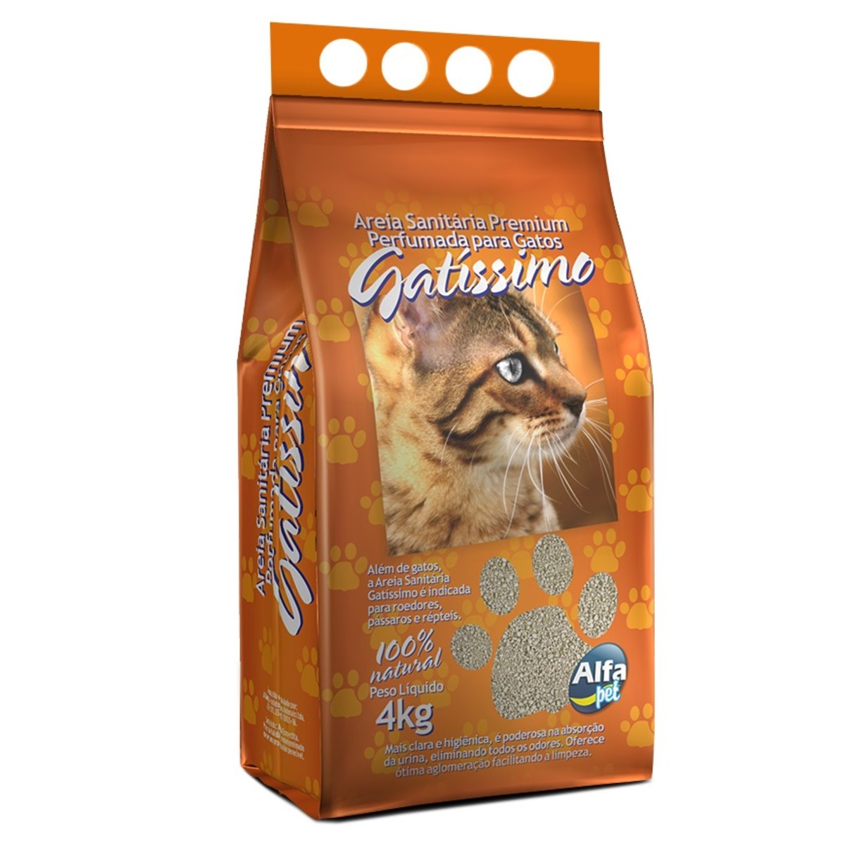 Areia Higiênica Gatíssimo para Gatos Perfumada - 4kg - Carrefour - Carrefour