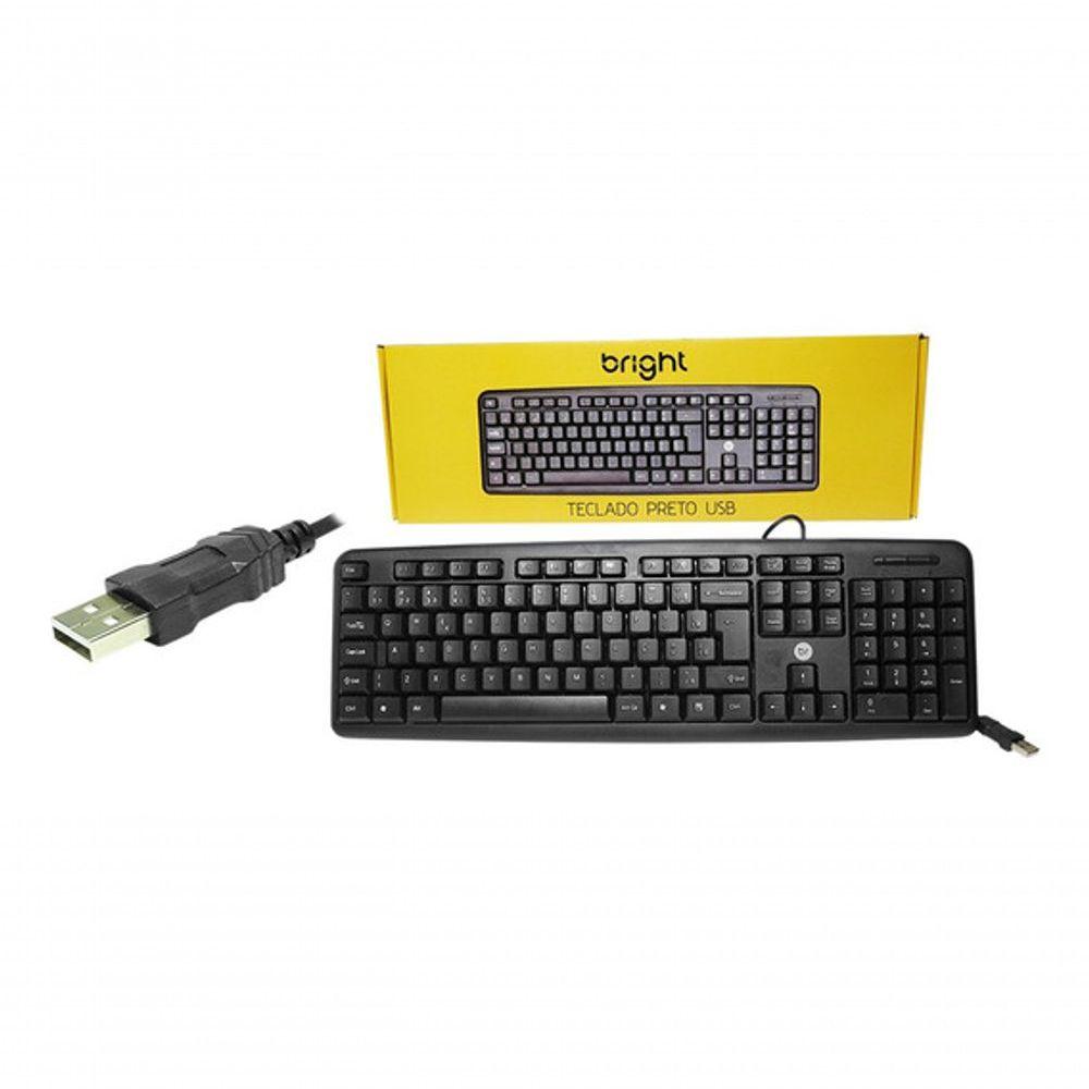 Teclado Usb Preto Abnt2 Bright - Carrefour