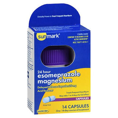 Cápsulas Redutoras De Ácido De Magnésio E Esomeprazol 24 Horas Sunmark ...