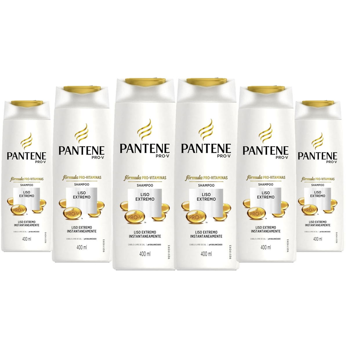 Kit Shampoo Pantene Liso Extremo 400ml com 6 Unidades - Carrefour