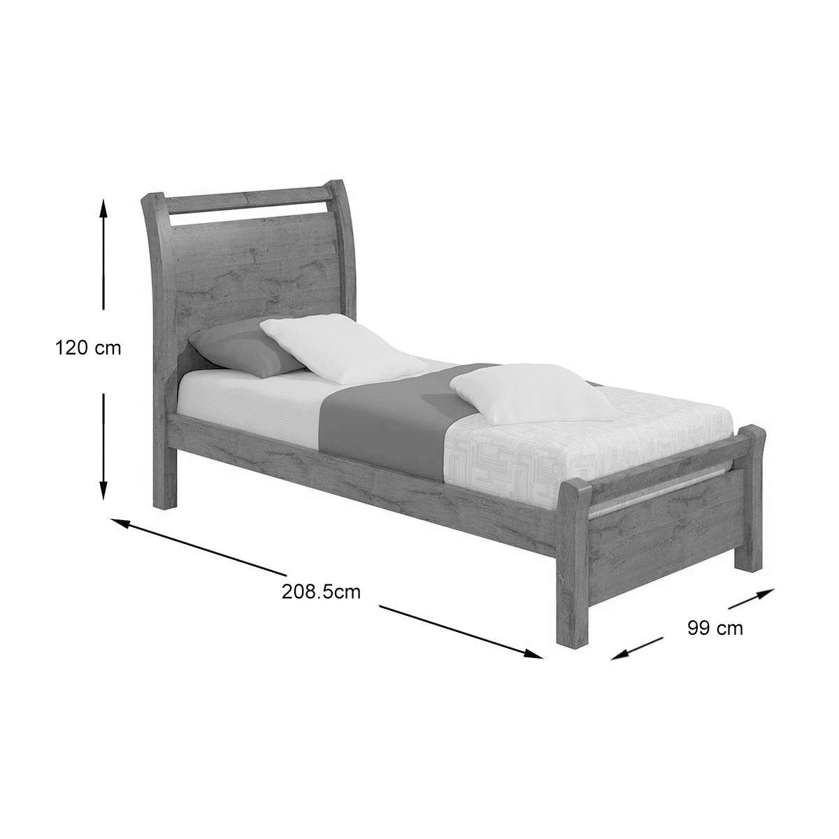 Cama de Solteiro Lopas Reali Branco - Carrefour