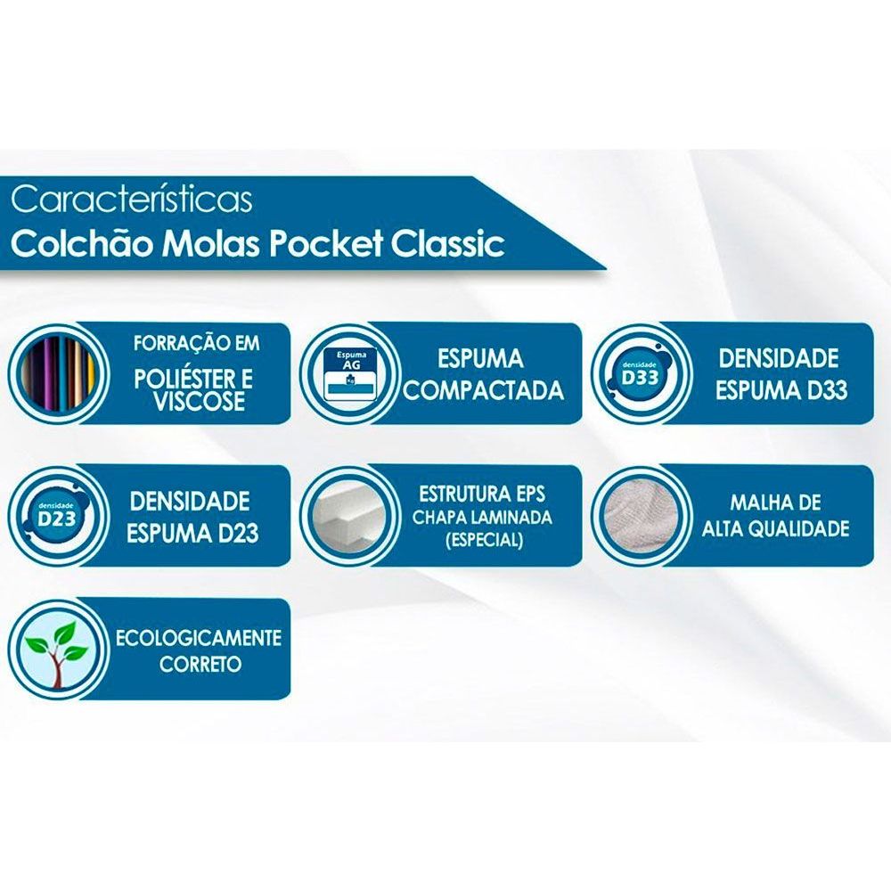 Conjunto Baú-Colchão Anjos Ensacadas Classic+Box Casal 138x188 - Carrefour