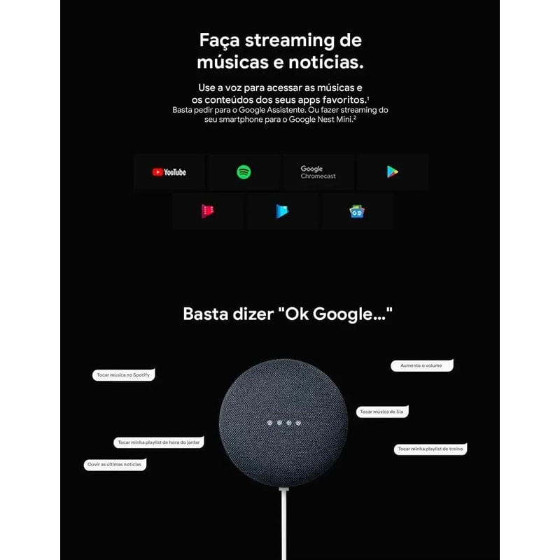 Google Nest Mini Assistente Pessoal De Voz Bluetooth Wifi - Carrefour