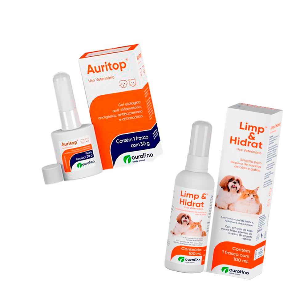 Kit Otologico Ourofino - Auritop 30g + Limp Hidrat 100ml - Carrefour