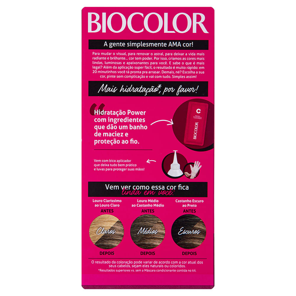 Mini Kit Tintura Creme Biocolor Louro Escuro 6.0 - Carrefour