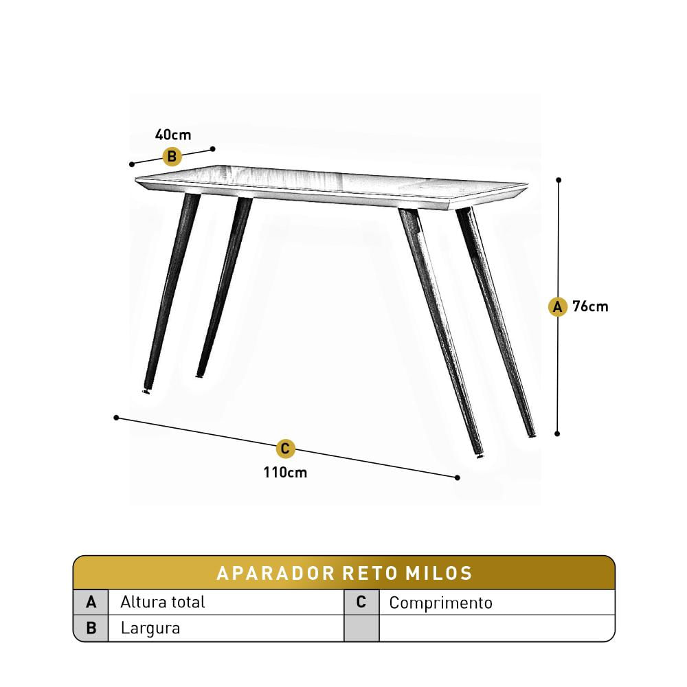 Aparador Buffet Reto Milos Para Sala Estar - Carrefour