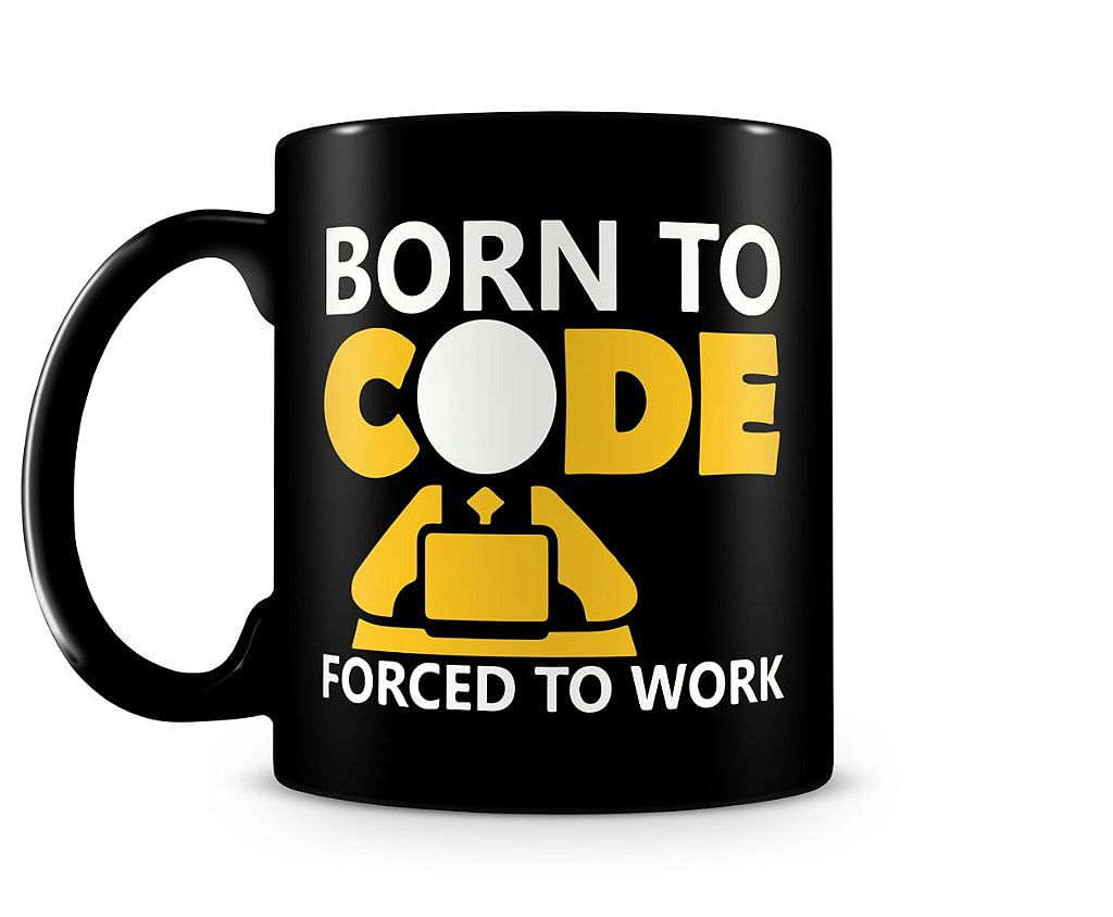 Caneca Born To Code Black - Carrefour
