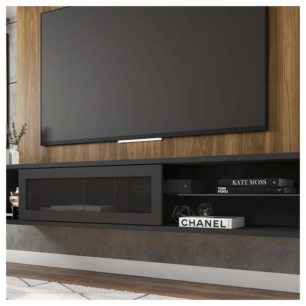 Painel Bancada Tv Até 75 Polegadas Thunder Marrom Caemmun - Carrefour