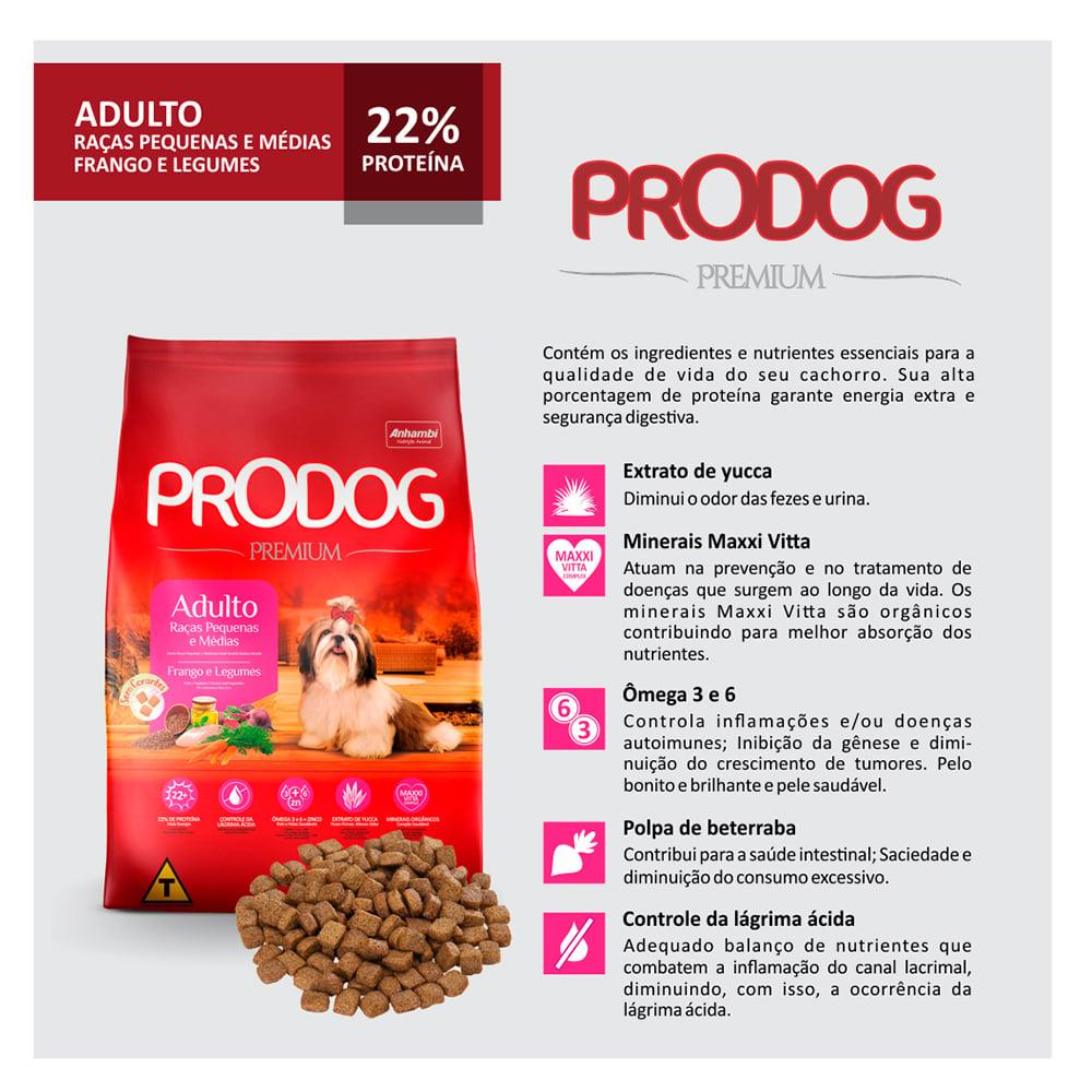 Ração Seca Prodog Frango E Legumes Para Cães Adultos Raças Pequenas E ...