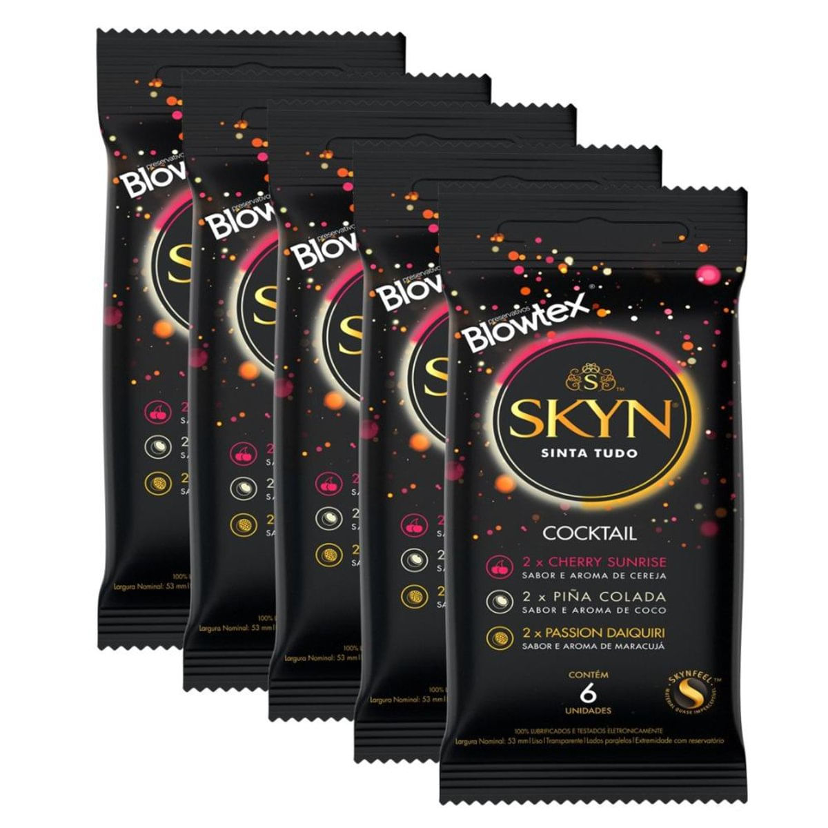 Kit c/ 5 Pacotes Preservativo SKYN Cocktail c/ 6 Un Cada - Carrefour Kit c/ 5 Pacotes Preservativo SKYN Cocktail c/ 6 Un Cada - Carrefour