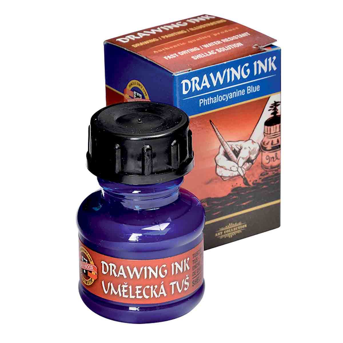 Tinta Nanquim Alta Pigmentação Koh-i-noor 20g Phthalo Blue - Carrefour