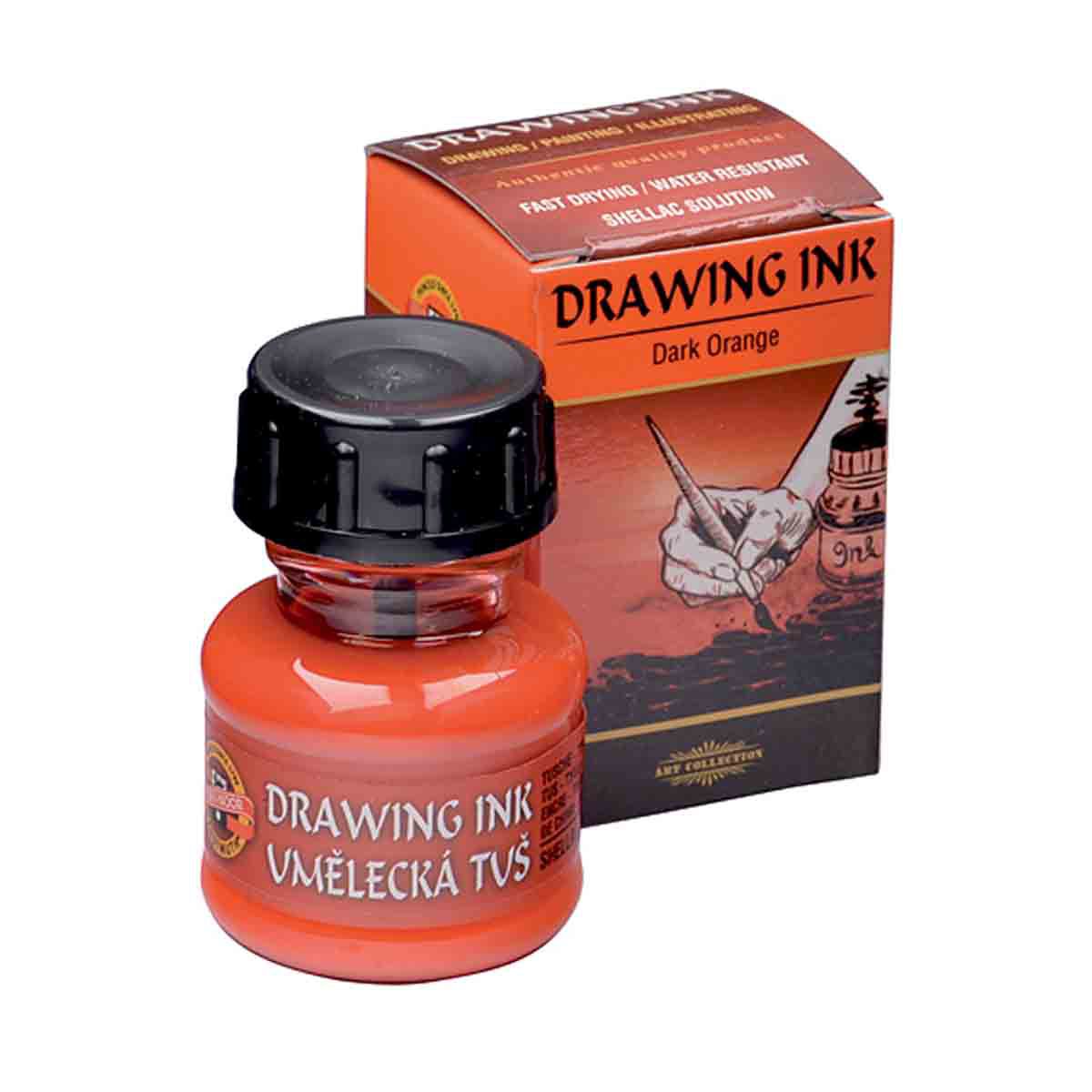 Tinta Nanquim Alta Pigmentacao Koh-i-noor 20g Dark Orange - Carrefour