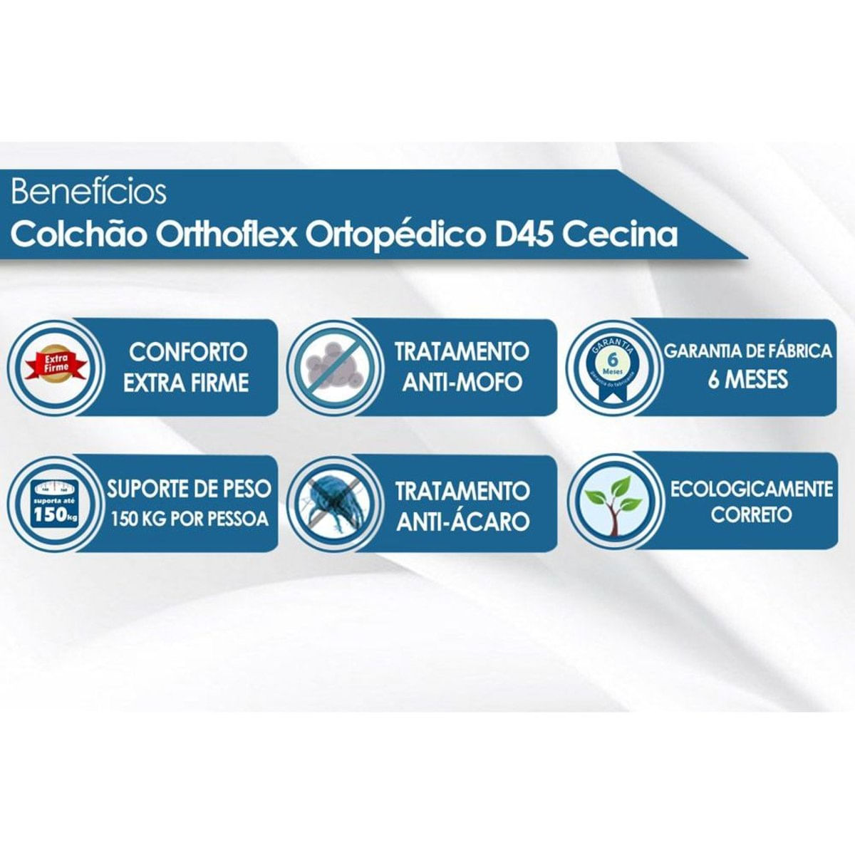 Colchão Orthoflex Espuma Ortopédica Cecina Solteiro 88 - Carrefour