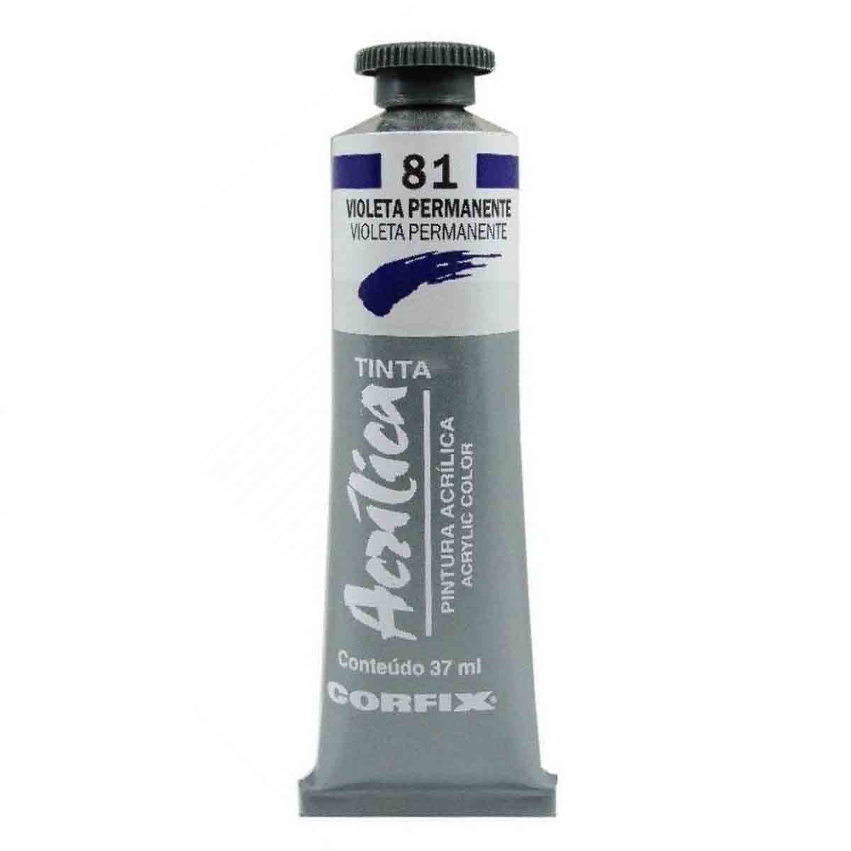 Tinta Acrilica Corfix 81 Violeta Permanente 37ml - Carrefour