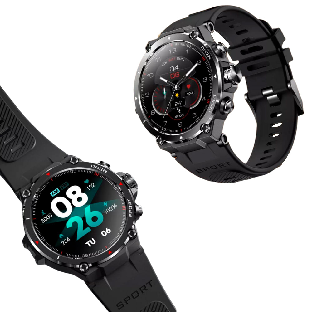 Relógio Smartwatch Masculino Gps Zeblaze Two Militar Preto - Carrefour