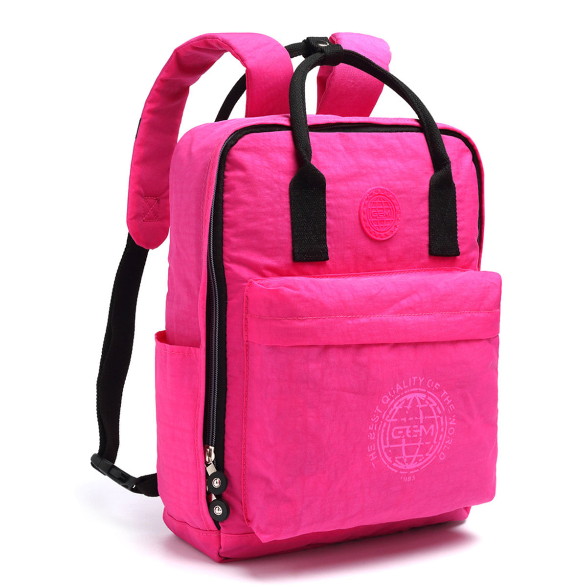 Mochila notebook nylon impermeável reforçada lançamento Rosa - Carrefour