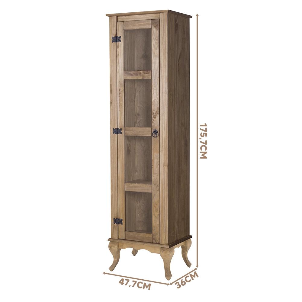 Cristaleira Balcão E 2 Torres Madeira Rústica Mel Denk - Carrefour