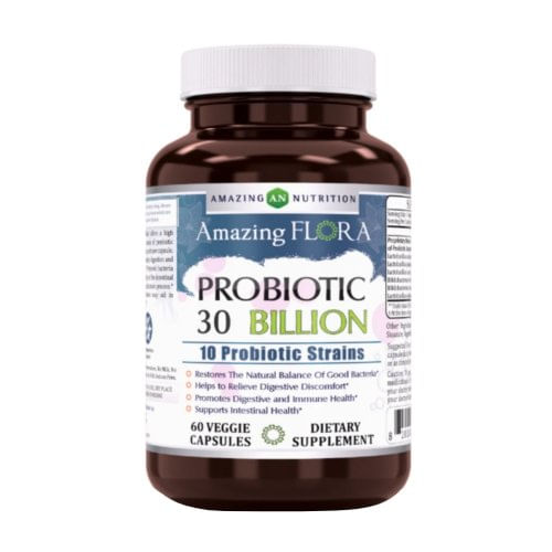 Amazing Flora Probiotic 30 Bilhões Com As 10 Melhores Cepas Probióticas ...