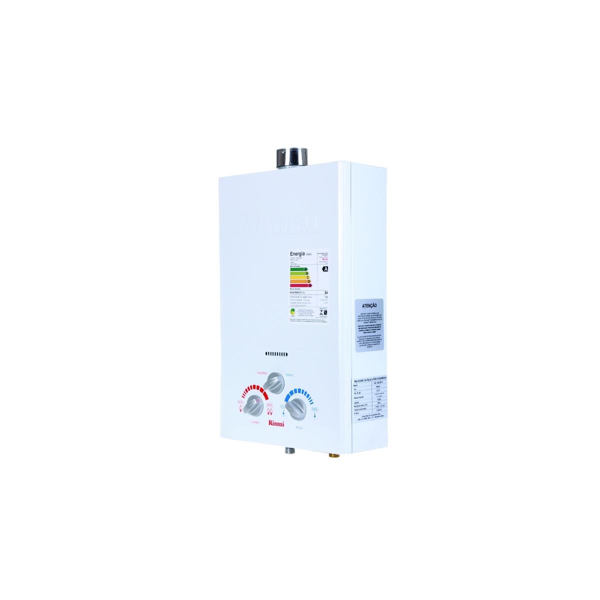 Aquecedor de Agua a Gás Mecânico, 600 BR FE GN, Rinnai, GN, - Carrefour