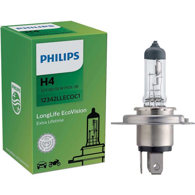 Lâmpada H4 12v 60/55w Long Life Ecovision Philips - Carrefour