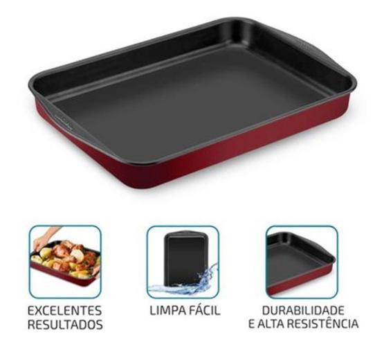 Forma Retangular Rochedo R3 38 X 26 Cm - Vermelho - Carrefour