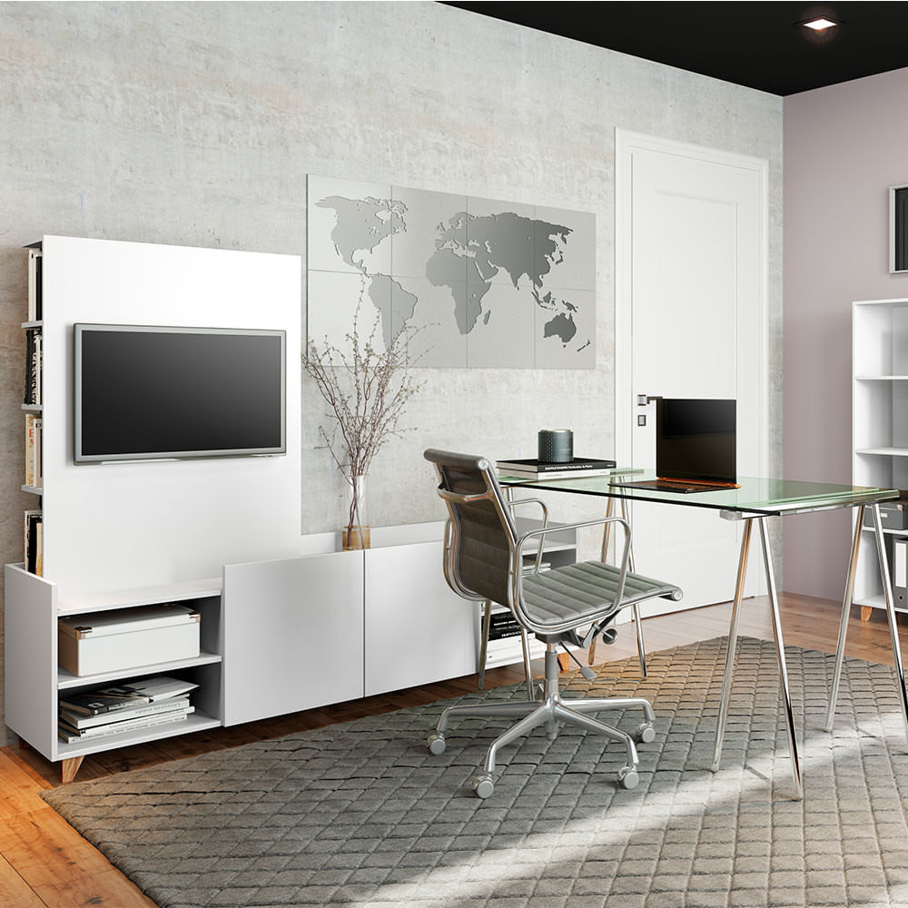 Rack Aurora Com Painel De Tv E Estante Be Mobiliário - Carrefour