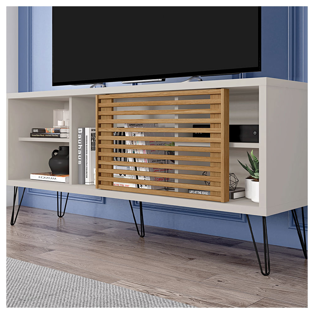 Rack Bancada Para Tv Até 55 Polegadas Frizz Bege Caemmun - Carrefour