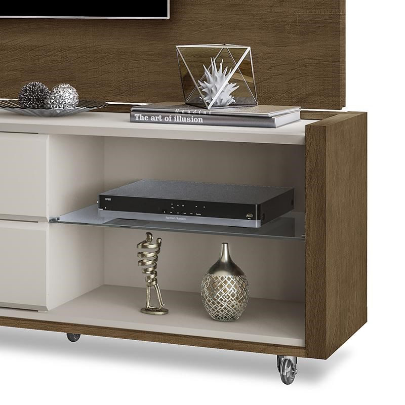 Rack Com Painel Muse Para Tv Até 65” Malbec/off White - Móveis Luapa ...