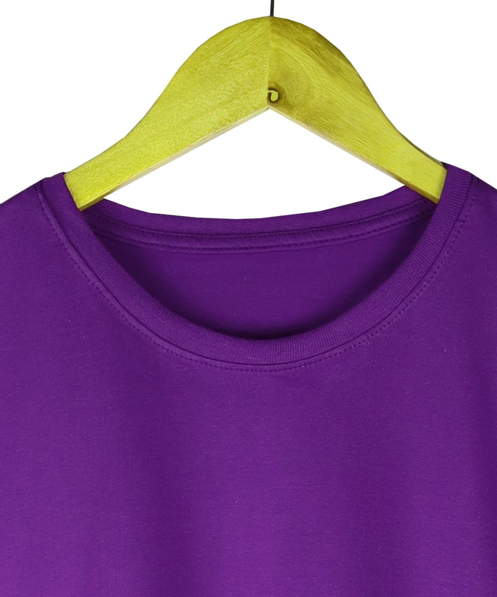 Camiseta Masculina Manga Curta De Algodão Roxa - Universo Básico ...