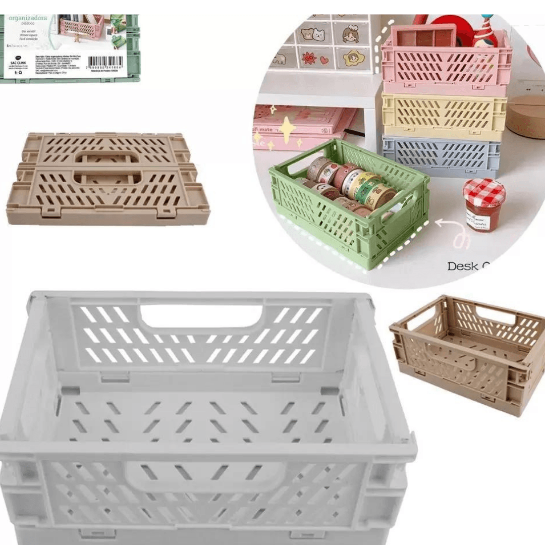 Caixinha Organizadora Dobrável De Plástico 15cm X 10cm Clink - Carrefour