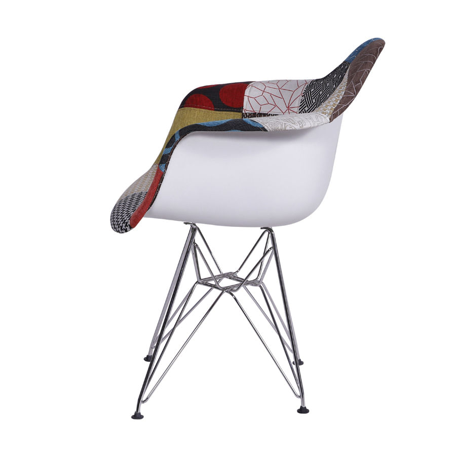 Cadeira Boxbit Dkr Eames Polipropileno Patchwork Mix Base Cromada - Carrefour