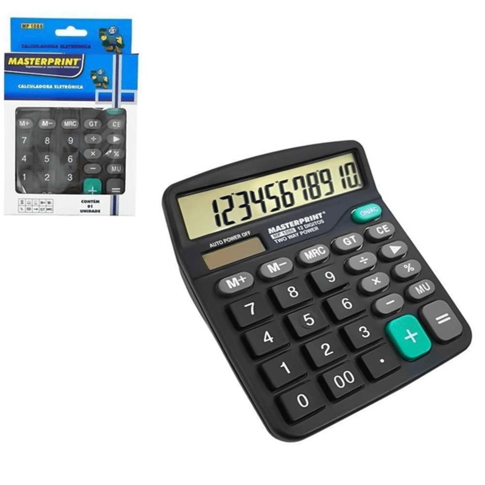 Calculadora Eletrônica Mp 1086 12 Dígitos Masterprint - Carrefour